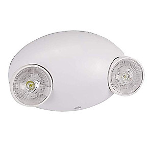 AmazonCommercial LED Emergency Light, UL Certified, 1-Pack, Adjustable Two Heads, Battery Backup