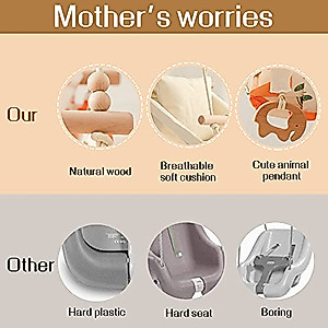 Canvas Baby Hammock Swing for Infants and Toddler up to 4 Year, Indoor and Outdoor Hanging Swing Chair Seat with Soft Cushion/Safety Belt/Mounting Hardware,Orange