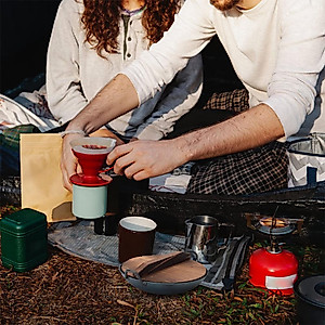 Cabilock Mini Kitchen Accessories 1 Set Wok Pan with Wood Wok Lid and Handles Nonstick Iron Deep Frying Pan with Flat Base for Stir- Fry Grilling Frying Steaming Stovetop Black Khaki Miniature Pot