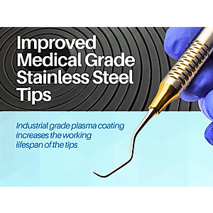 ARTMAN INSTRUMENTS Dental Hygienist Tool Kit (10 PCs) – Includes Mirror, Probe, Tweezer, Scalers, Pocket Probe, Curettes – Prophylaxis Teeth Cleaning Set, Autoclavable, with Sterilization Cassette