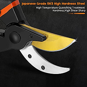 Pruning Shears for Gardening,Heavy Duty/Ultra Sharp Professional Bypass Hand Pruners-Garden Shears