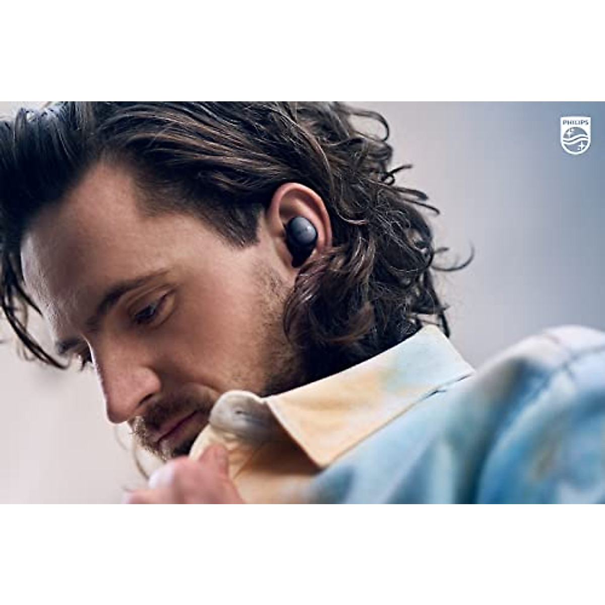Philips T4556 True Wireless Headphones with Active Noise Canceling (ANC) and IPX4 Water Resistance, Black