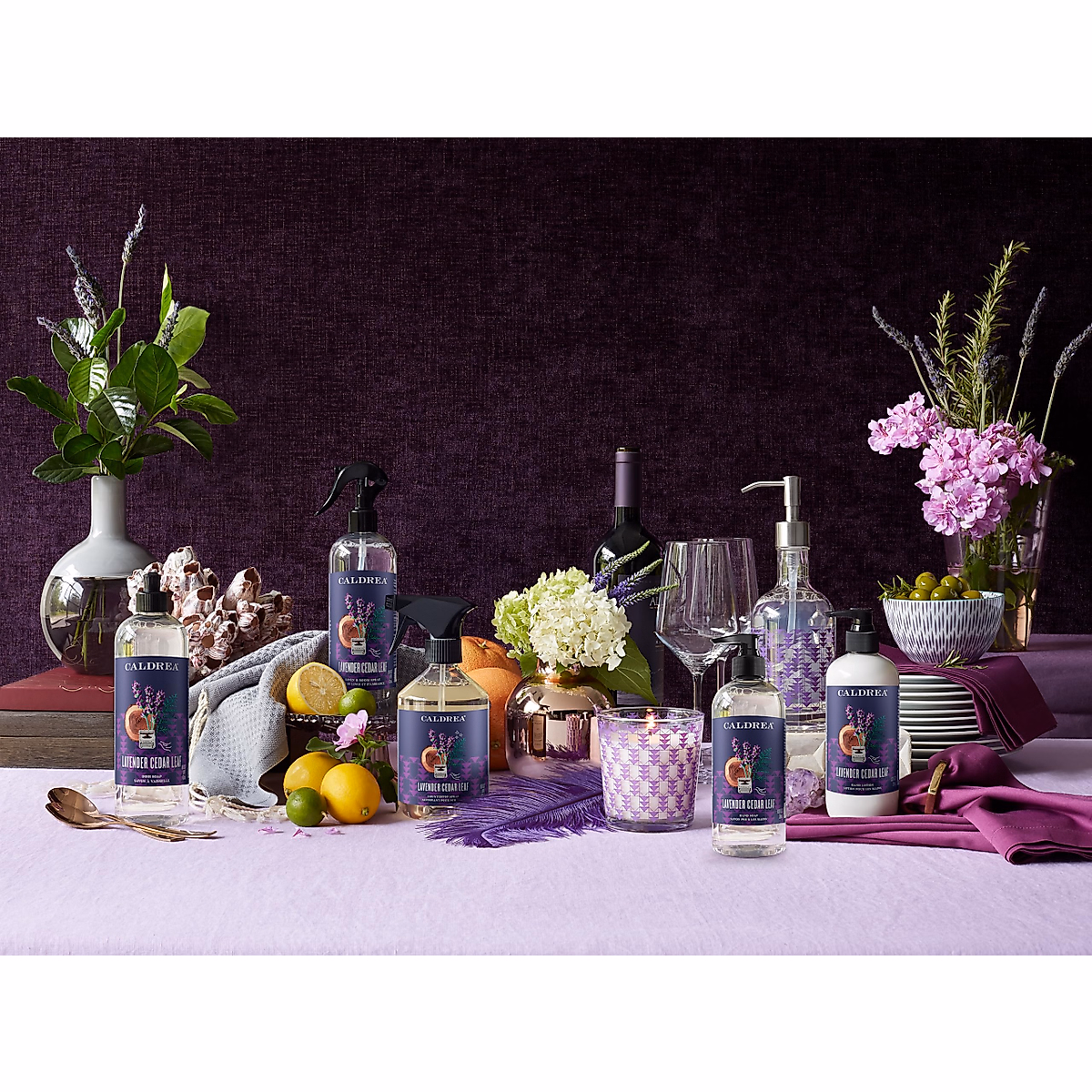 Caldrea Multi-surface CounterTop Spray Cleaner, Made With Vegetable Protein Extract, Lavendar Cedar Leaf Scent, 16 Oz