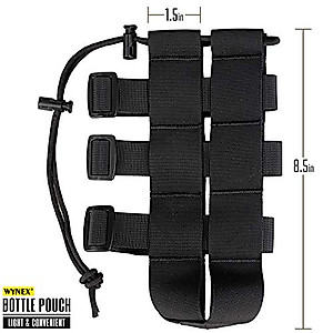 WYNEX Tactical Water Bottle Pouch of Weave Design, MOLLE Bottle Holder Kettle Pouches Hydration Carrier Bag, Adjustable H20 Bottle Holster Waist Pack for Hydro Flask, Nalgene, Contigo Bottle