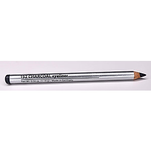 Pure Ziva Charcoal Dark Matte Grey Gray Sexy Smoke Wooden Eyeliner Pencil, HD Professional Eye Liner Smudge Proof Highly Pigmented No Animal Testing & Cruelty Free