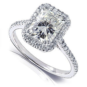 Kobelli Radiant-cut Moissanite Engagement Ring 2 CTW 14k White Gold (8x6mm)