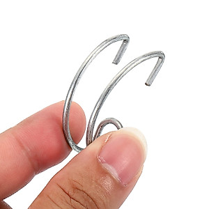 PATIKIL 1.6x0.9 Cage Door Hook, 10Pcs Stainless Steel Durable Double Wire Latch Hook for Locking and Fixing Rabbit Pig Poultry Cage, Silver