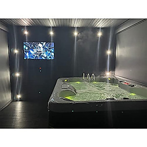 KUVASION 43 Inches Ultra-Slim Full Sun All-Weather Smart Outdoor TV, True 2000 Nits, 43 Inches Waterproof Sun Readable Outdoor TV, Garden TV, Swimming Pool TV, Patio TV