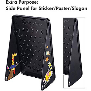 ZeHuoGe 30" Prize Drop Boards Disk Game Foldable Stand Customizable 6 Slots with 10 Pucks for Carnival Tradeshow Party