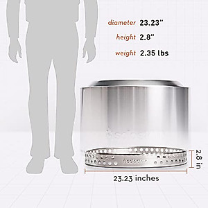 Solo Stove Yukon 27" Stand Stainless Steel Fire Pit Accessory Fireplace Tools Firepits and Fire Pits Outdoor Prefect for Your Outdoor Fireplace