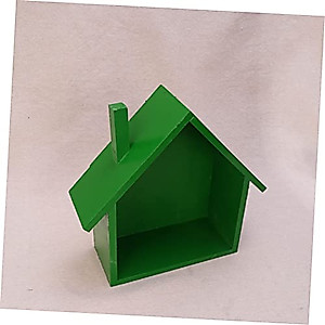 Amosfun Wall Mounted Storage Shelf Wall Shelf Tiny House Storage Shelves Display Shelf Valuable Floating Shelf Wall-Mounted Storage Shelf Home Decorations Wooden Storage Rack Green