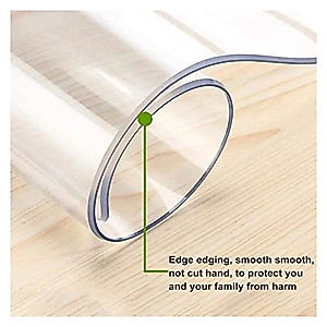 Clear PVC Desk Chair Mat 1.5mm plastic carpet protector roll Hallway Area Rug, Floor Protector Mat PVC Non-Slip Protector Mat, Area Rug Large Clear Vinyl Runner Rug chair mat for carpet floors,85-165c