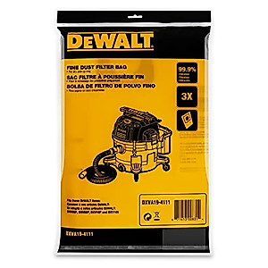 DEWALT DXVA19-4111 Fine Dust Bag Fits for 6-10 Gallon DEWALT Wet/Dry Vacuum