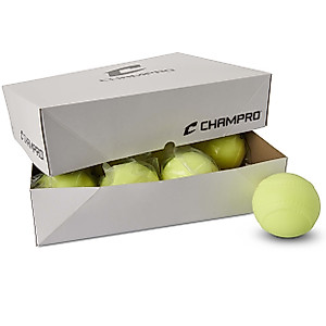 CHAMPRO Tough Foam Softball - 12", Optic Yellow (Pack of 12)