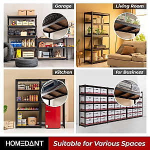 HOMEDANT Z 450 Metal Reinforcement Support Beam to Strengthen Heavy Duty Garage Shelf, Movable Accessory Parts for Shelving, Powerful Load-Bearing Boost for Shelf Boards, Black 1 Set(2 pcs)