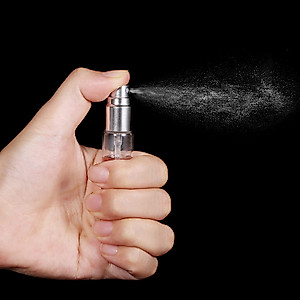 ZbFwmx 20 Pack Set 10ML Protable Refill Bulk Atomizer Spray Travel Perfume Bottle Hydrating Empty Bottle (Gold Caps)