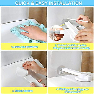 3 Pack Baby Proofing Toilet Lock, Fangze Toilet Lid Seat Locker Fit Most Toilets Bathroom Child Safety Locks for Toddler Kids Pets