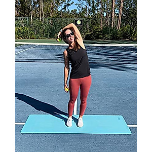 RBX Active Women's 7/8 Gym Legging Squat Proof Ankle Length Workout Yoga Legging with Pockets High Waisted Moisture Wicking Running Tights with Side Pockets 7/8 Jet Black L