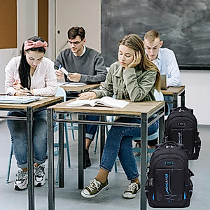 JSAHAH School Backpacks Student Bookbag Casual Shoulder Daypack Travel Back Pack for Teen Boys Black Grey