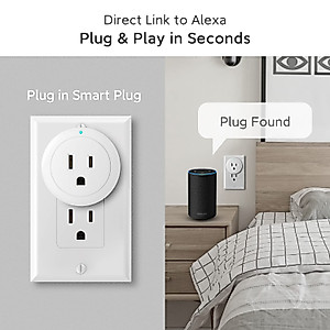 Amysen Smart Plug ,Compatible with Alexa Only ,Smart Outlet Bluetooth Mesh,Simple Setup with One Voice Command , Remote Control and Voice Control, ETL & FCC Certified, 4 Pack