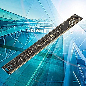 PCB Ruler, Multifunctional Ruler Electronic Engineers Ruler 10 inch 25cm Printed Circuit Board Ruler