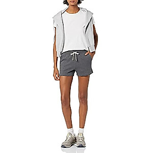 Amazon Essentials Women's Fleece Short, Charcoal Heather, X-Large
