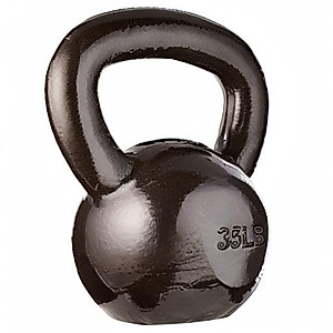 Amazon Basics Cast Iron Kettlebell, 35 pound, Black