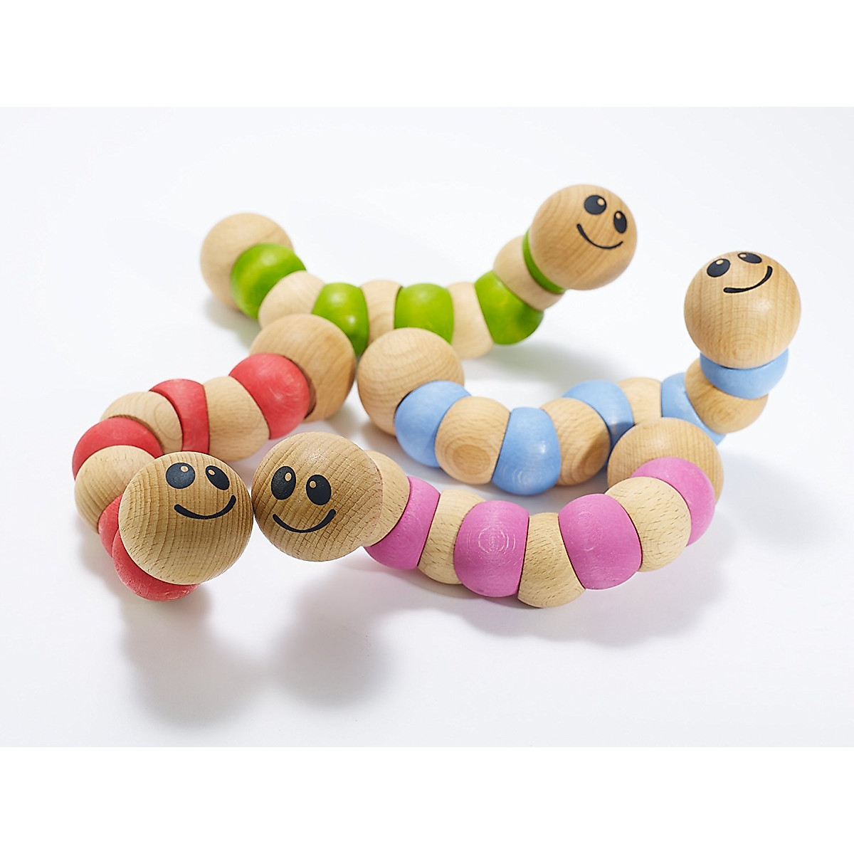 BeginAgain Earthworms - Promote Creative Thinking & Fine Motor Skills - Red, Kids 1 & Up