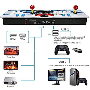Best brose26800 Classic Arcade Game Machine 2 Players Pandoras Box 11 1280x720 Full HD Video Game Console with Arcade Joystick Support HDMI VGA Output (Black)