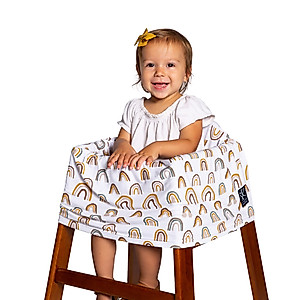 J.L. Childress 4-in-1 Car Seat Cover for Babies - Multi-Use, Stretchy Car Seat Canopy and Privacy Cover - Breastfeeding Nursing Cover - Gender Neutral Baby Shower Gift - Spice Rainbow