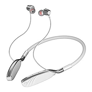 Heave Wireless Earphones,Bluetooth Headphones Neckband in Ear Magnetic Earbuds,Sweatproof Headphones with Mic,48 Hours Standby Time for Home Office White