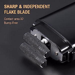 SUPRENT PRO Foil Shaver for Men- Head Shaver for Bald Men- Professional Beard Trimmer with Double Foil Head- Rechargeable Electric Razor for Men- 120Min Runtime- IPX5 Waterproof- Mens Gifts- Black