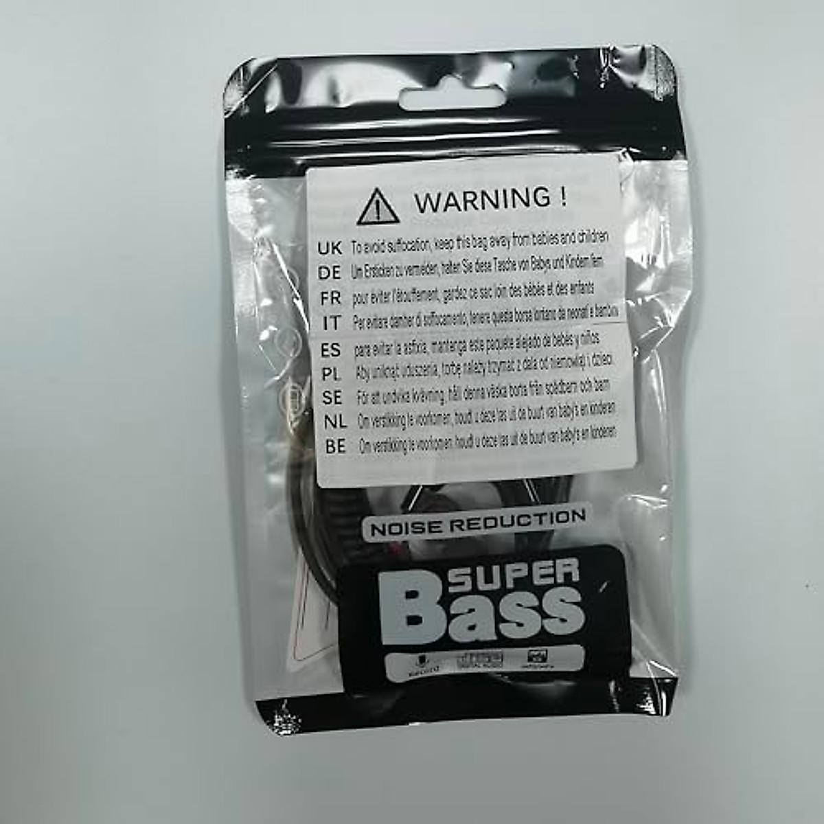 LINHUIPAD k8 Single Side Earphone in-Ear Stereo to Mono Earbud Headphones,3.5mm Plug Metal Noise Isolating Earplugs with mic,Spring Coil Reinforced Cord