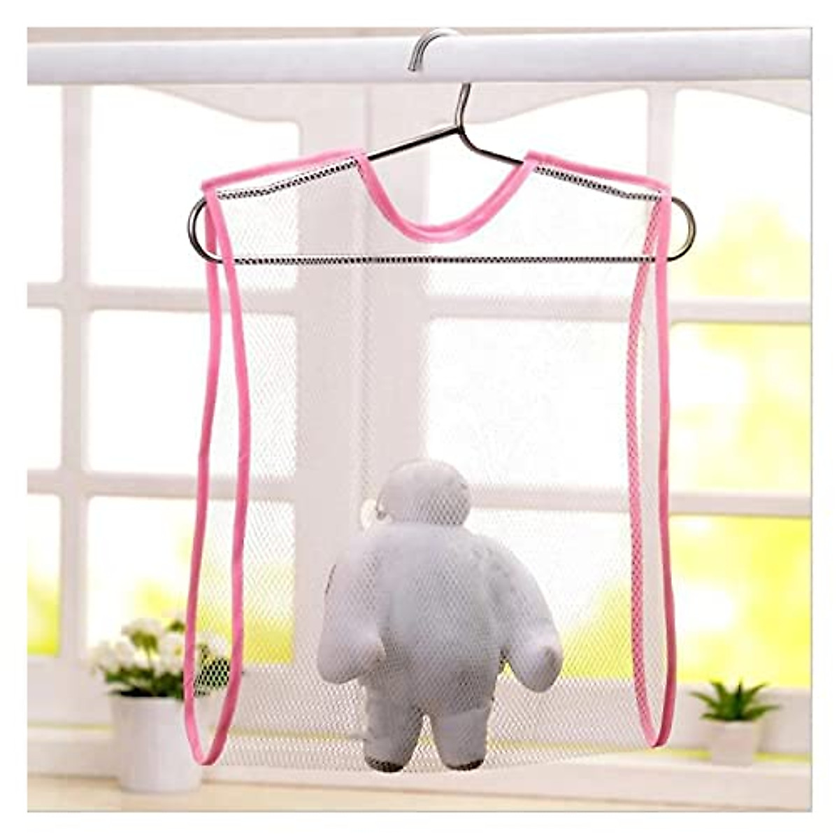 KRAZI 6pcs Drying Net Balcony Windproof Terylene Hanging Net Pillow Rack Underwear Hanger Clothes Mesh Storage Holder Clothes Rack