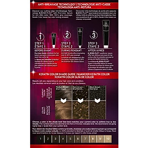 Schwarzkopf Keratin Color, Color & Moisture Permanent Hair Color Cream, 6.83 Light Brown