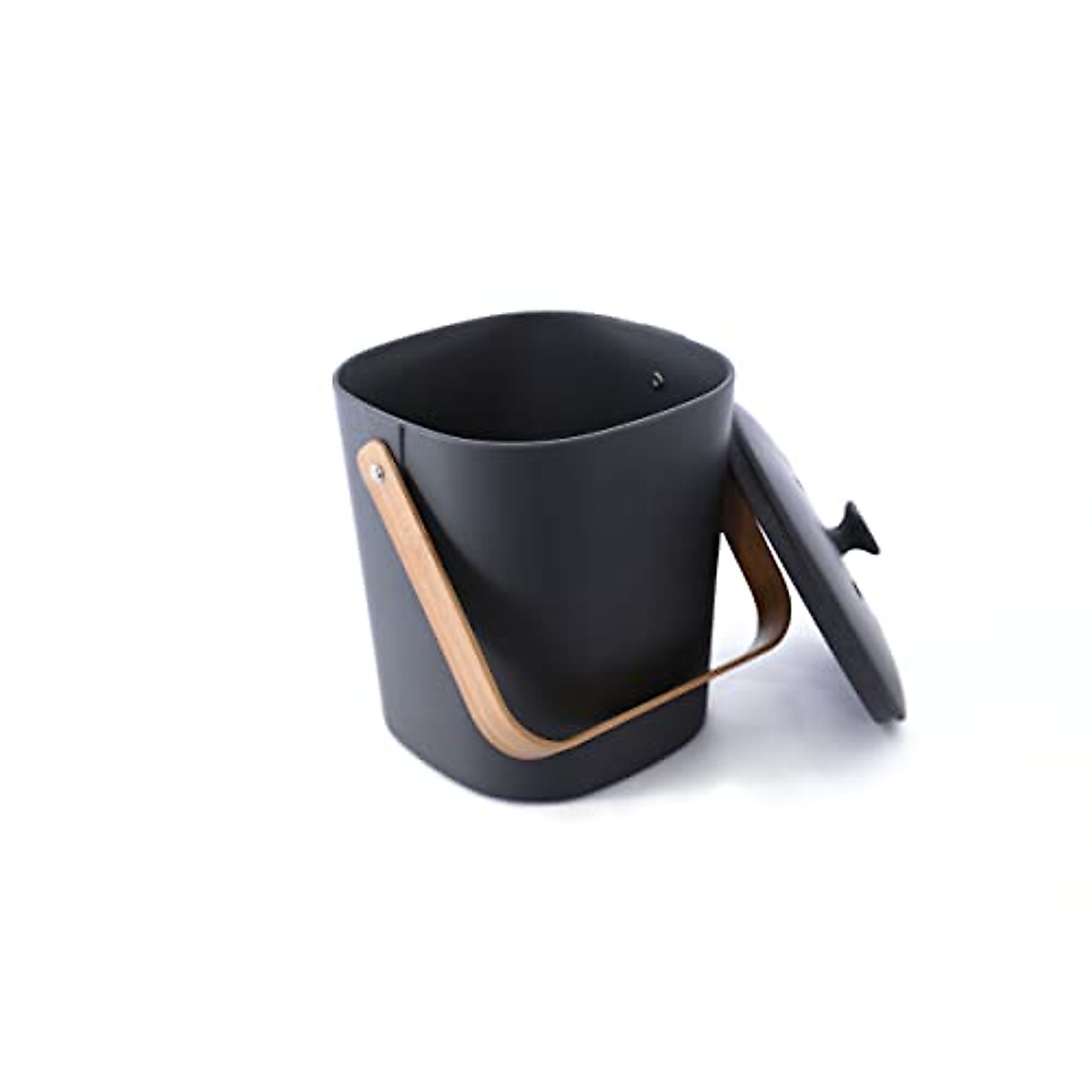 Bamboozle Kitchen Compost Bin – Indoor Countertop Food Composter, Made of Sustainable Bamboo Fiber | Graphite Color