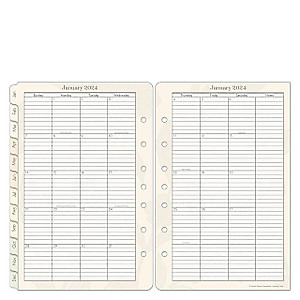 FranklinCovey - Serenity One Page Per Day Ring-Bound Planner (Classic, Jan 2024 - Dec 2024)