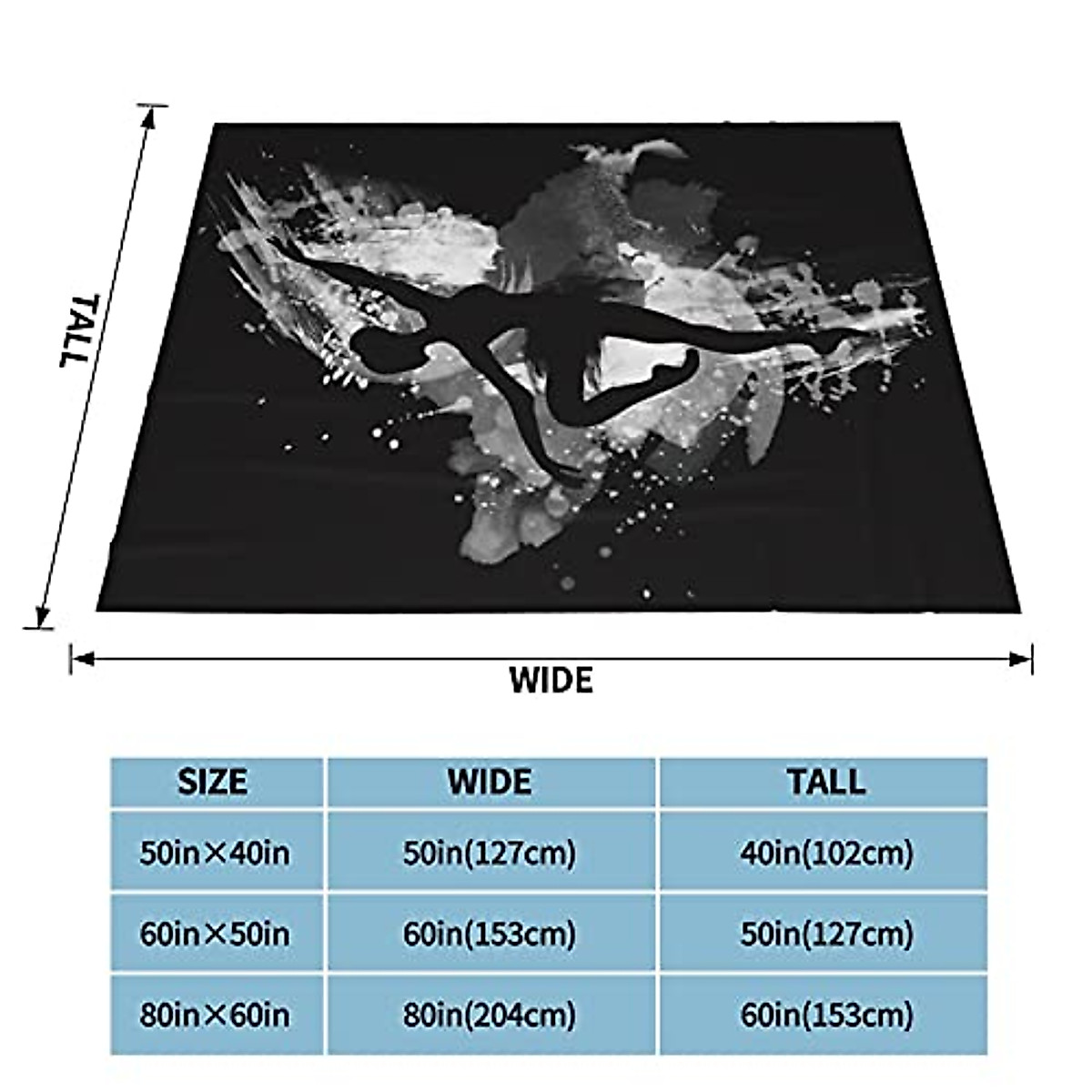 Ballet Beauty Dance Throw Blanket Warm Ultra-Soft Micro Fleece Blanket for Bed Couch Living Room