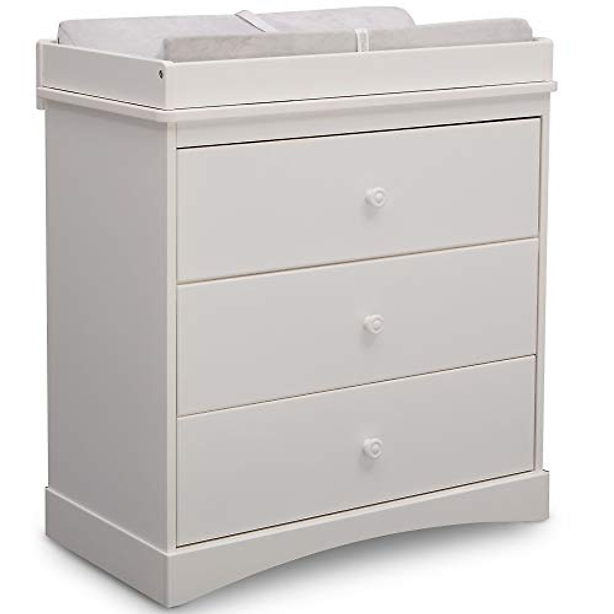 Delta Children Sutton 3 Drawer Dresser with Changing Top, White