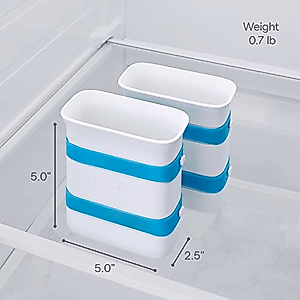 YouCopia FreezeUp Freezer Food Block Maker, 2 Cup, 2-Pack, Meal Prep Bag Container to Freeze Leftovers and Soup