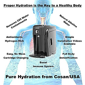 Pure Hydration Alkaline Water Machine | Hydrogen Infused Water | Water Purifier | Countertop Water Filter | Natural Water Ionizer | PH Water, Loaded with Antioxidants | Home Water Filter