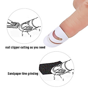 4Pcs Plastic Finger Picks, Guitar Finger Protectors Guitar Thumb Picks Fingertip Protector Set Plastic for Guitar Bass Ukulele Mandolin Delrin Picks Medium Guitar Finger Span