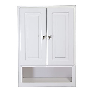 Design House Bathroom Wall Cabinet 2-Door, 1-Shelf, 21 x 30, White