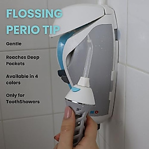 Water Flossing Periodontal Pocket Tip, Tooth Shower Replacement, Oral Irrigator for Teeth with or Without Braces, (White)
