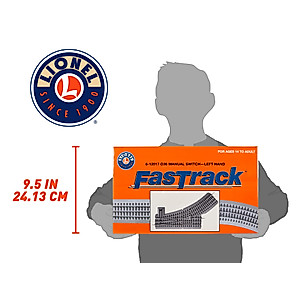 Lionel FasTrack 036 Manual Switch, Electric O Gauge, Left Hand