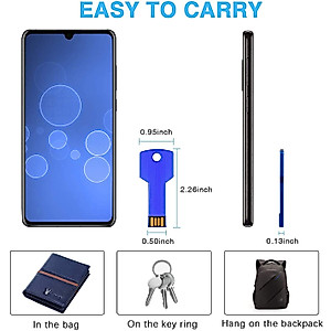 USB Flash Drives 5 Pack 64GB USB 2.0 Metal Thumb Drives K&ZZ Jump Drive Memory Stick Key Shape for Students,Office,Company- Multicolor