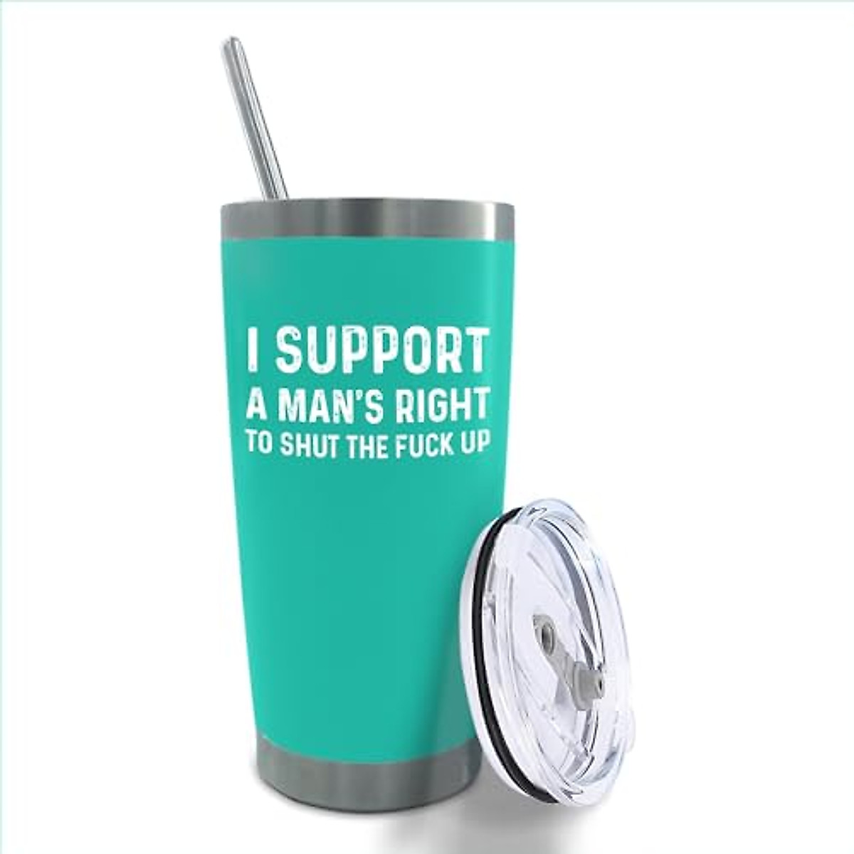 liabiliies I Support A Man's Right to Shut The Fuk Up Tumbler Coffee Tumblers 20 oz Tumbler with Lid and Straw Insulated Tumblers Stainless Steel Tumbler Funny Gifts for Men