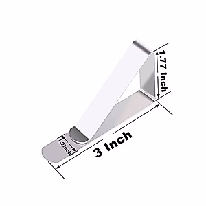 Lesunsul Outdoor Table Clip, Table Clip for Outdoor, Outdoor Tablecloth Clip, Stainless Steel Table Clip, Rust-Free, Windproof for Outdoor Indoor Party, Camping, Wedding (Pack of 24)