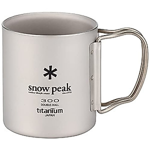 Snow Peak Ti-Double 300 Mug - Titanium Mug - Intended for Daily Use and Camping Sets - 3 x 3.4 in