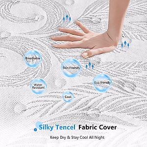 JYYA88BB Full Size Mattress 12 Inch, Full Size Memory Foam Mattress, Hybrid Full Mattress in a Box with Independent Spring/Handle Design/Medium Firm Mattress/Pressure Relief/CertiPUR-US Certified